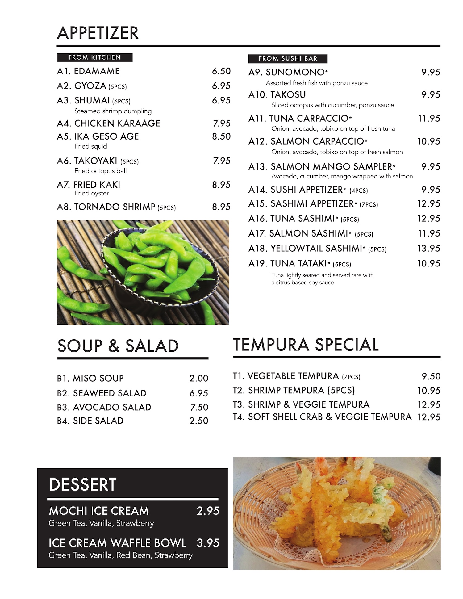 Our Menu - Yaki Sushi